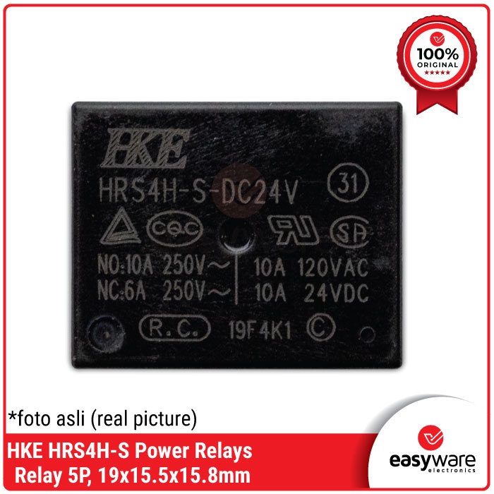 Jual Relay 5v 12v 24v 5 pin HKE HRS4H-S-DC5V-C HRS4H-S-DC12V-C original ...