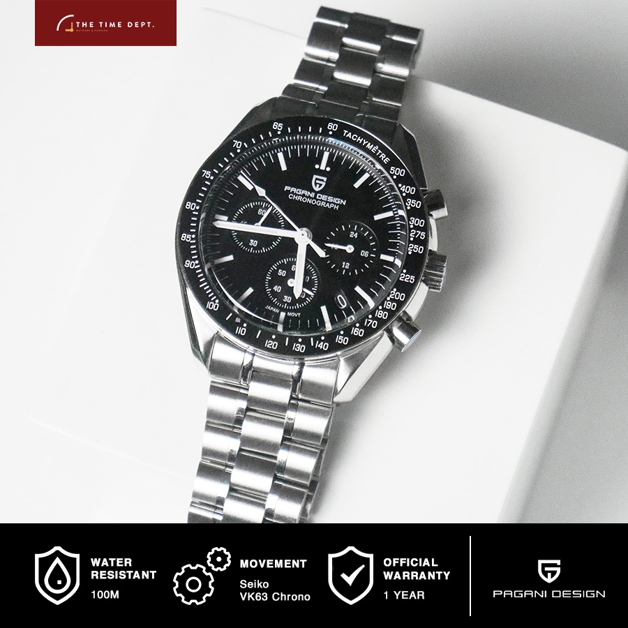 Jual PAGANI DESIGN V3 PD-1701 "SPEEDMASTER MOONWATCH" Homage Seiko VK63 ...