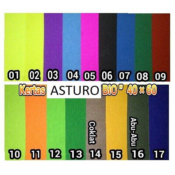 Jual KARTON ASTURO 40X60 / KERTAS SPOTLIGHT 40X60 | Shopee Indonesia