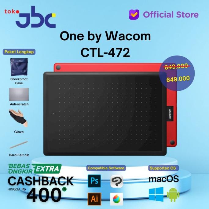 Jual Wacom One By Ctl-472/K0-Cx Creative Pen Tablet Ctl472 Ctl 472 Ko ...