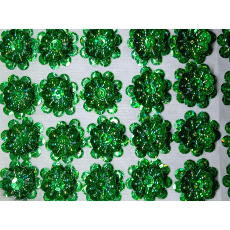 Jual aplikasi bunga payet 3D , bunga rangkai sequin , bunga hias kebaya ...