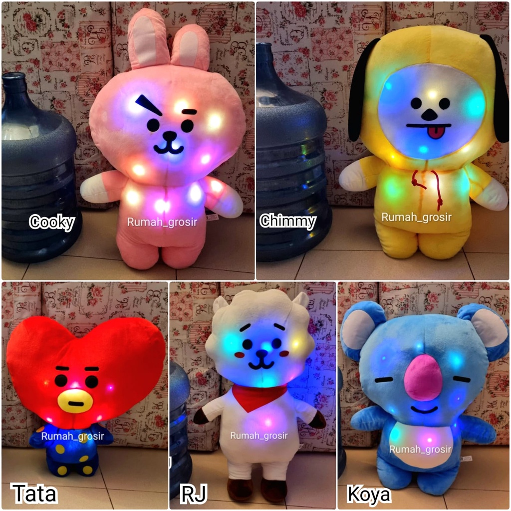 Jual Boneka BTS BT21 Cooky Chimmy Tata Koya RJ Jumbo LED Unofficial ...