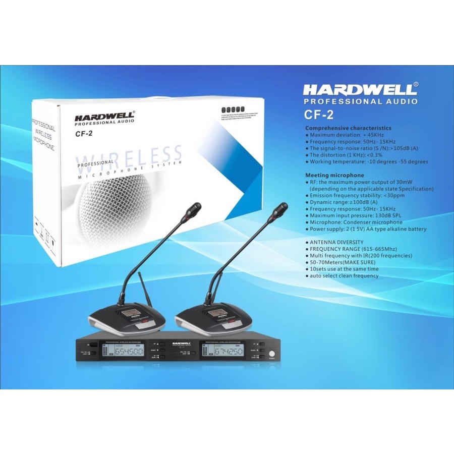 Jual Mic Meja Wireless Hardwell CF 2 Condenser Original CF2 Garansi Resmi | Shopee Indonesia