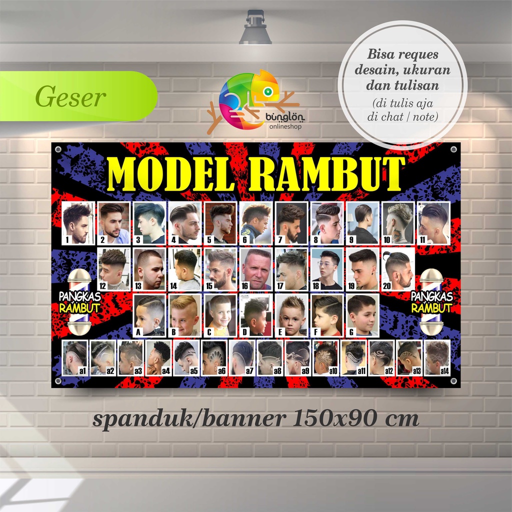Jual Spanduk, Banner Model Pangkas Rambut A | Shopee Indonesia