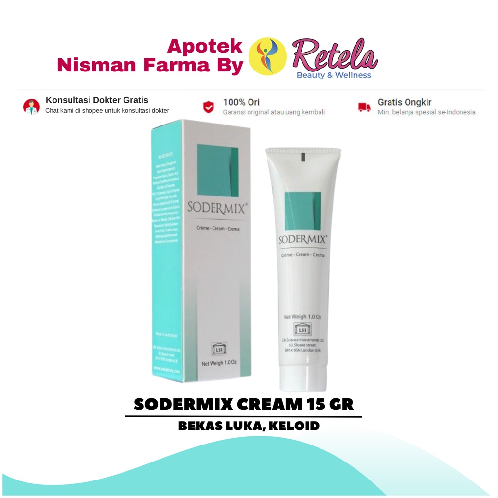 Jual SODERMIX CREAM 15GR / KELOID | Shopee Indonesia
