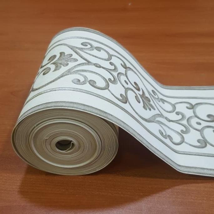 Jual Wallpaper List Border Wallpaper Dinding klasik Putih Abu2 11 ...