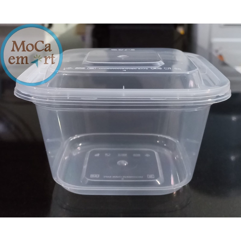 Jual Thinwall 500ml square / Food Container 500ml SQ/ Kotak Makanan ...