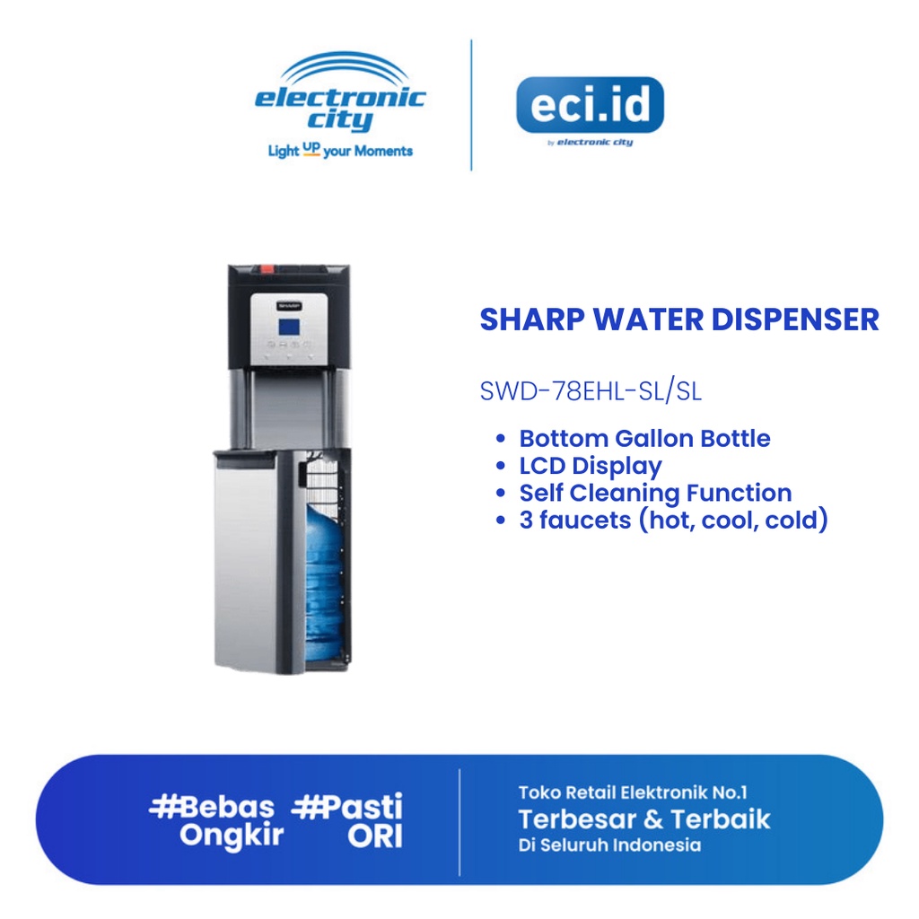Jual Sharp Water Dispenser - SWD-78EHL-SL | Shopee Indonesia