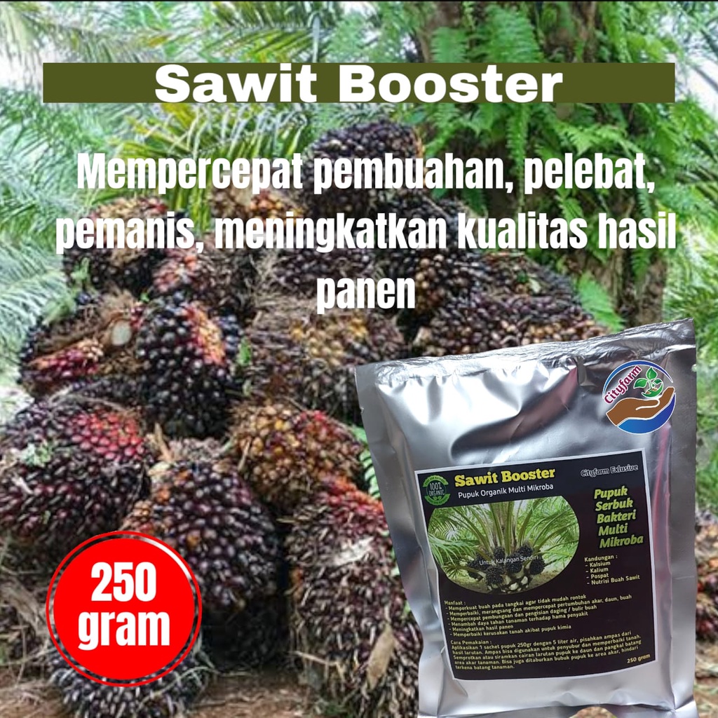 Jual Pupuk Organik Booster Sawit Pelebat Buah Super 250gr | Shopee Indonesia