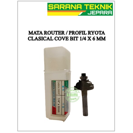 Jual Mata Router / Profil Clasical Cove bit 6 mm Ryota | Shopee Indonesia