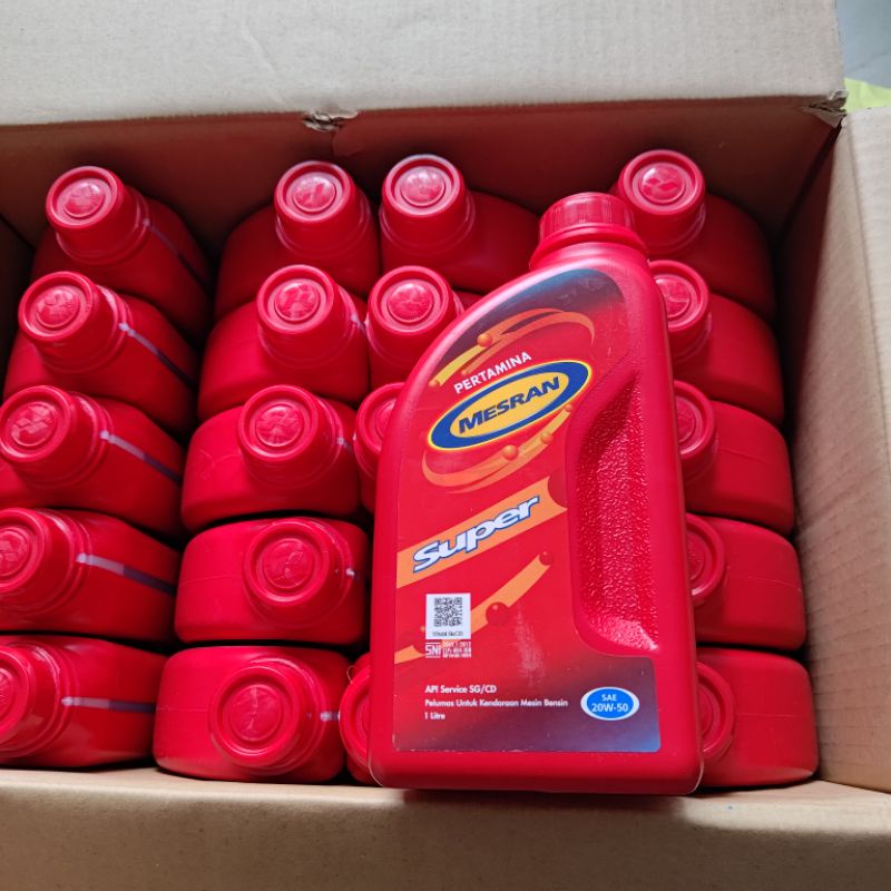 Jual OLI MESRAN SUPER OIL MESIN PERTAMINA 20W 50 1L 1 LITER PERDUS 1 ...