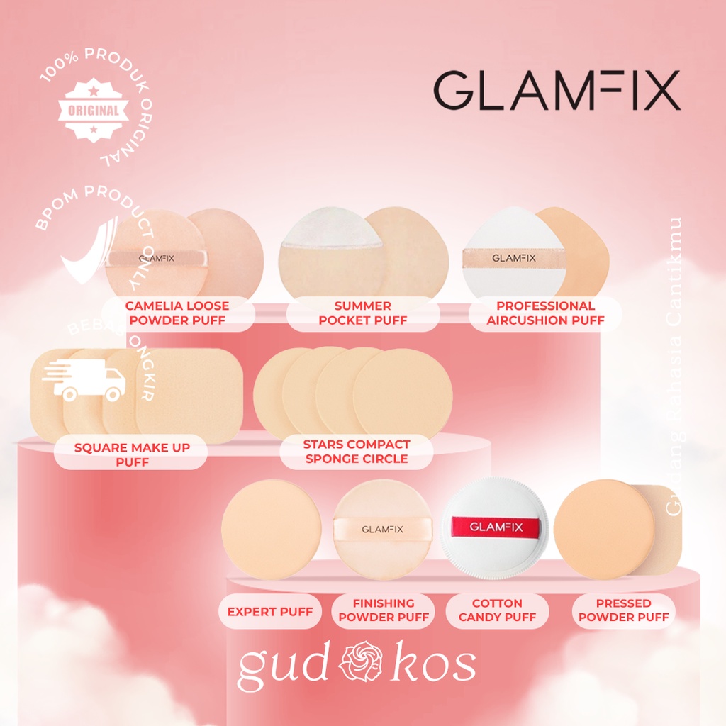 Jual GLAMFIX Camelia Puff Series Professional Pocket Powder | Shopee ...