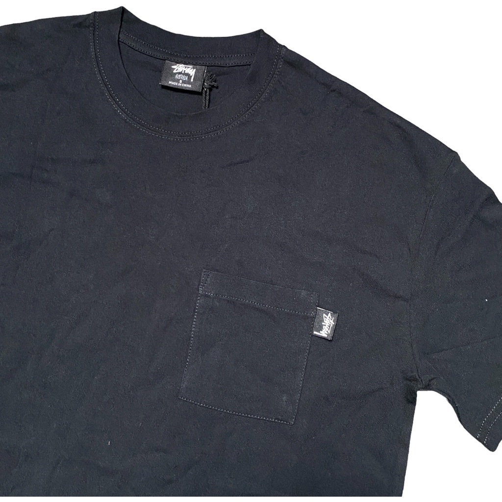 Jual STUSSY STOCK POCKET TEE - BLACK | Shopee Indonesia