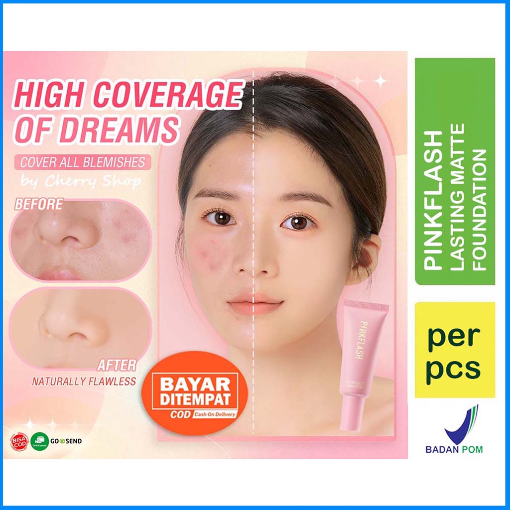 Jual [6 WARNA | FOUNDATION | BPOM] PINKFLASH OhMySelf Weightless Long ...