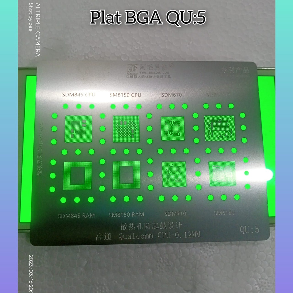 Jual Plat Cetakan Ic Plat Bga AMAOE QU:5 Qualcom Cpu 0.12mm QU5 Qualcomm Cpu | Shopee Indonesia
