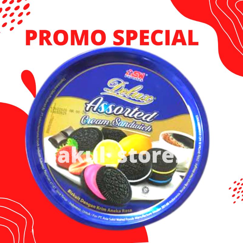 Jual ASW DELUXE ASSORTED CREAM SANDWICH 250 Gram Mirip Oreo | Shopee ...