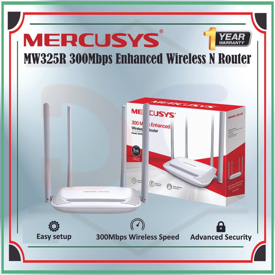 Jual MERCUSYS MW325R 300Mbps ENHANCED WIRELESS N ROUTER | Shopee Indonesia
