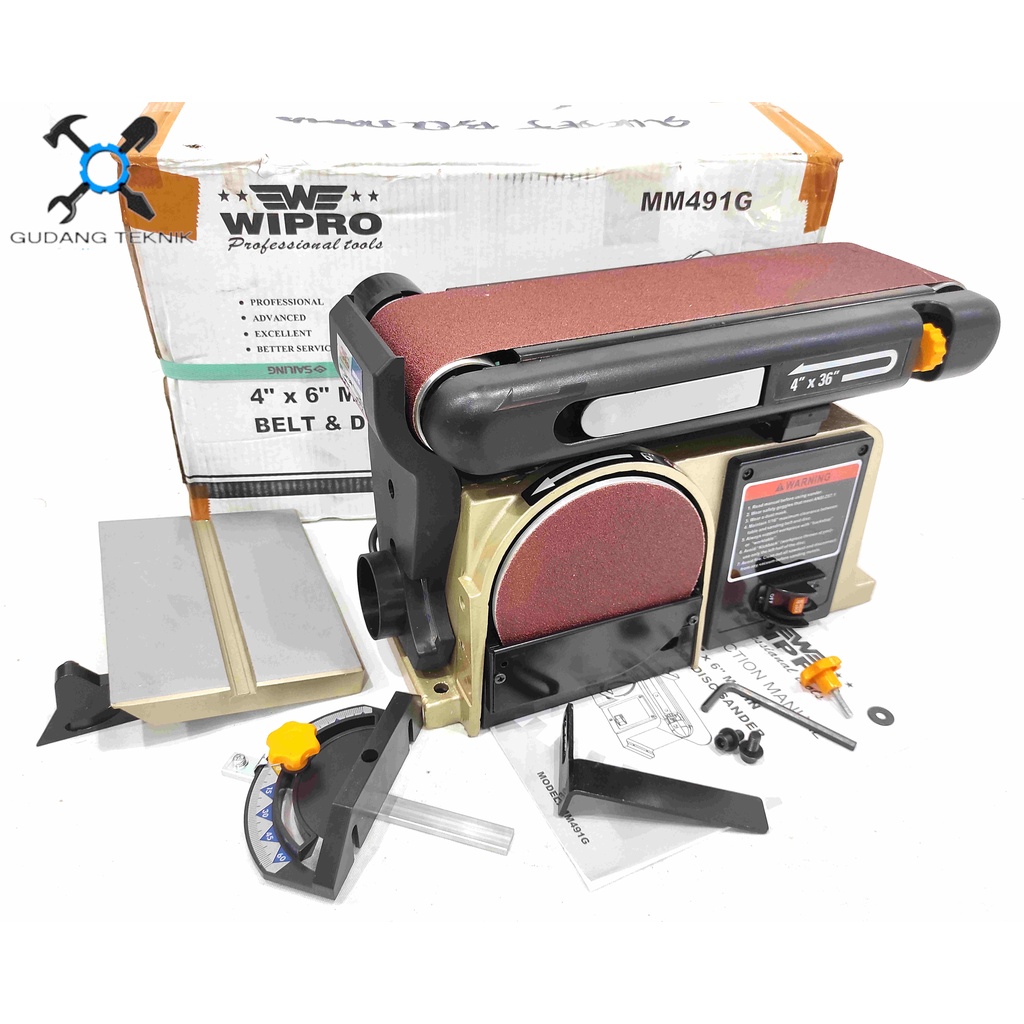 Jual Mesin Belt Sander Duduk WIPRO MM-491G / Mesin Amplas WIPRO MM491G ...