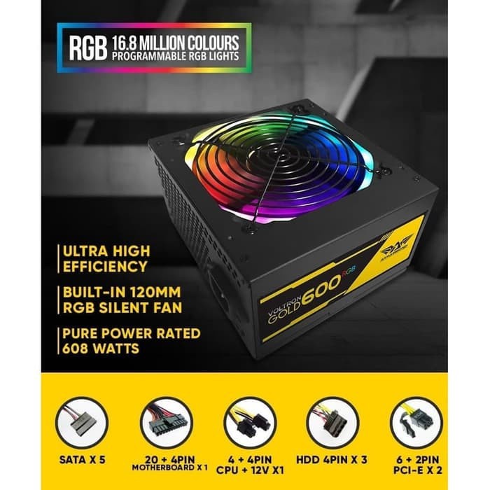 Jual PSU Armaggeddon Voltron 600 80+ Gold RGB 600W | Shopee Indonesia