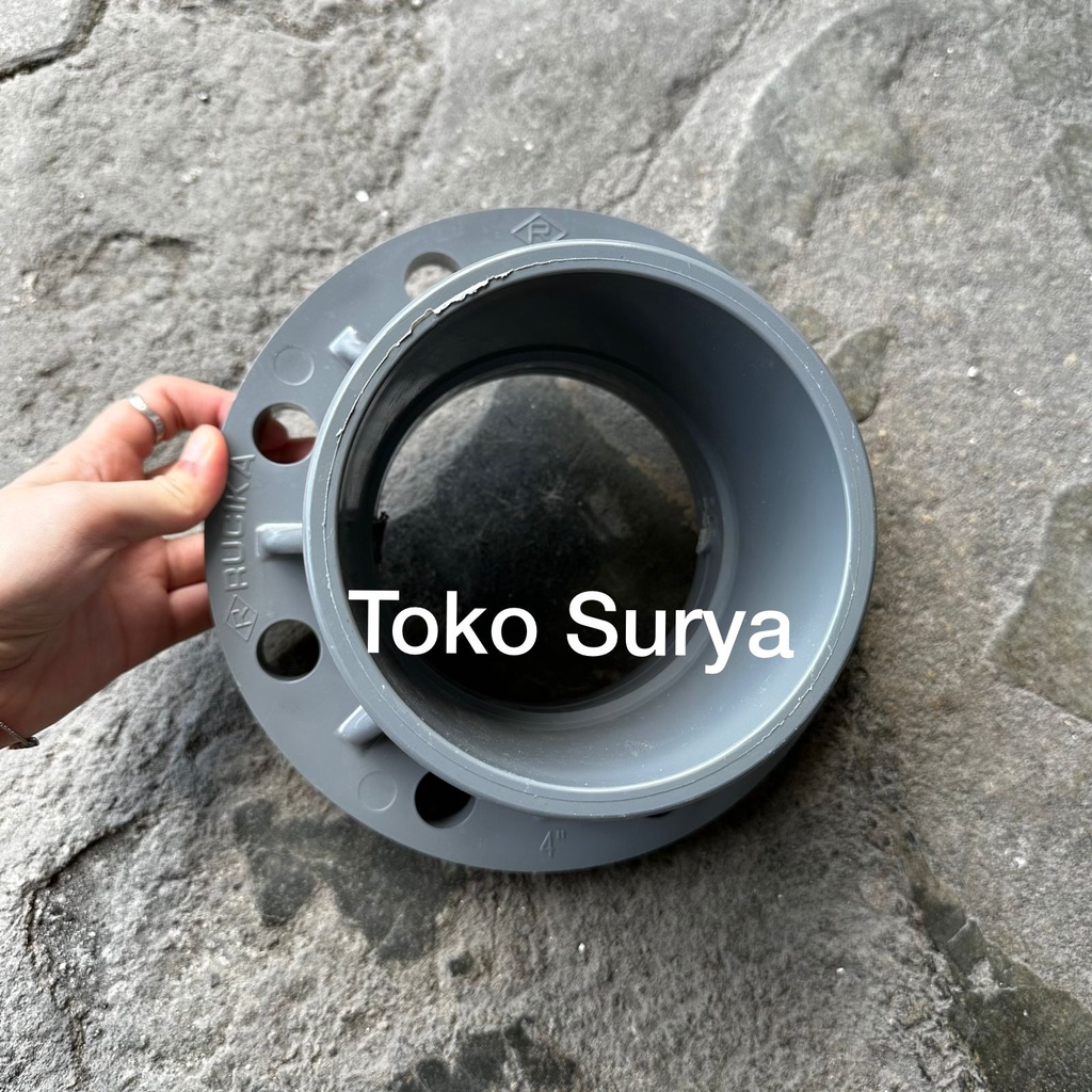 Jual RCKflange4 - flange 4" Rucika Fitting PVC Rucika flen AW 4 inch in dim flange sock 4 ...