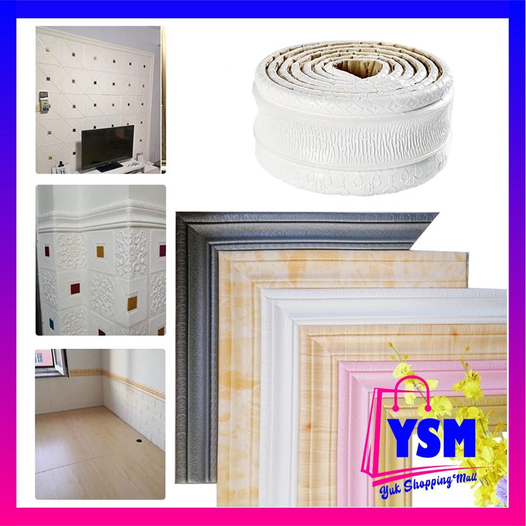 Jual YSM Wallpaper List Foam 3D Motif Batik Wall Border Sticker Dinding ...