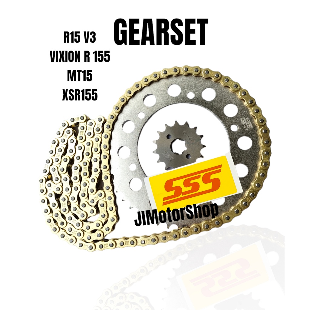 Jual Gear set Gir Set SSS 415 428 Yamaha R15 VVA R15 V3 XSR 155 Vixion R 155 MT15 MT 15 Rantai ...