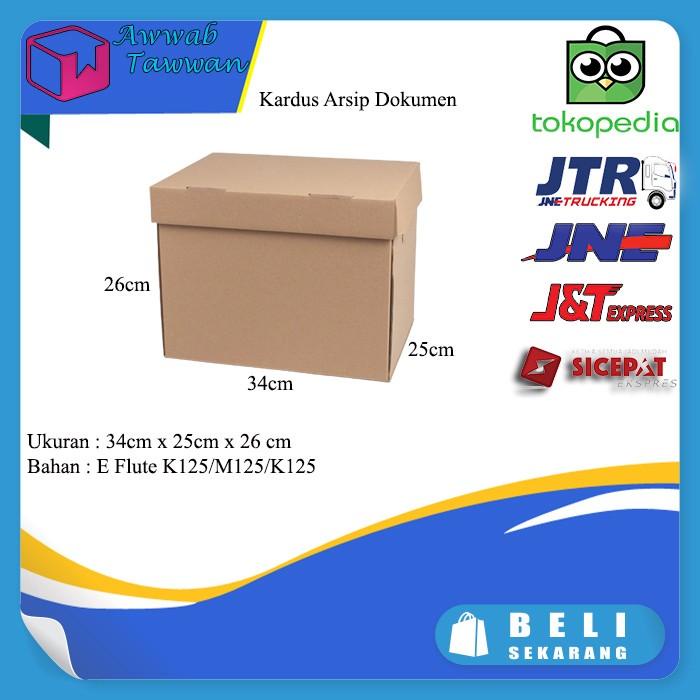 Jual Box File Kardus Arsip Dokumen Organizer Kantor Instansi 34X25X26 ...