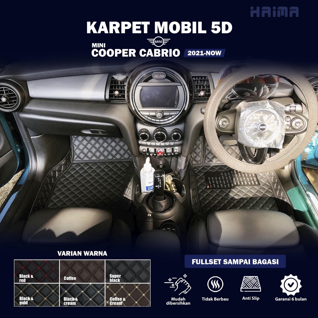 Jual Karpet Mobil Mini Cooper Cabrio Tahun 2021-2024 Fullset Bagasi ...