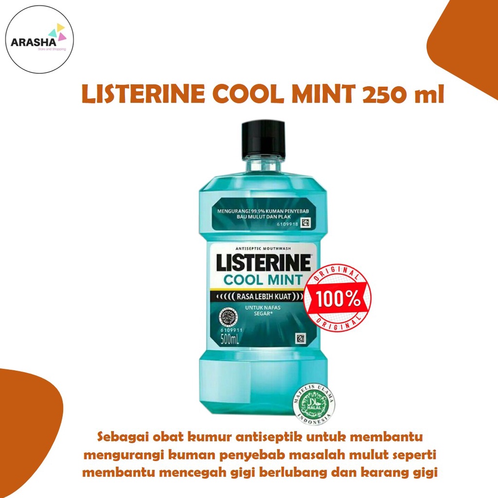 Jual LISTERINE COOL MINT 250 ML LISTERIN /Obat Kumur/Penghilang Bau Mulut/Gusi Bengkak ...