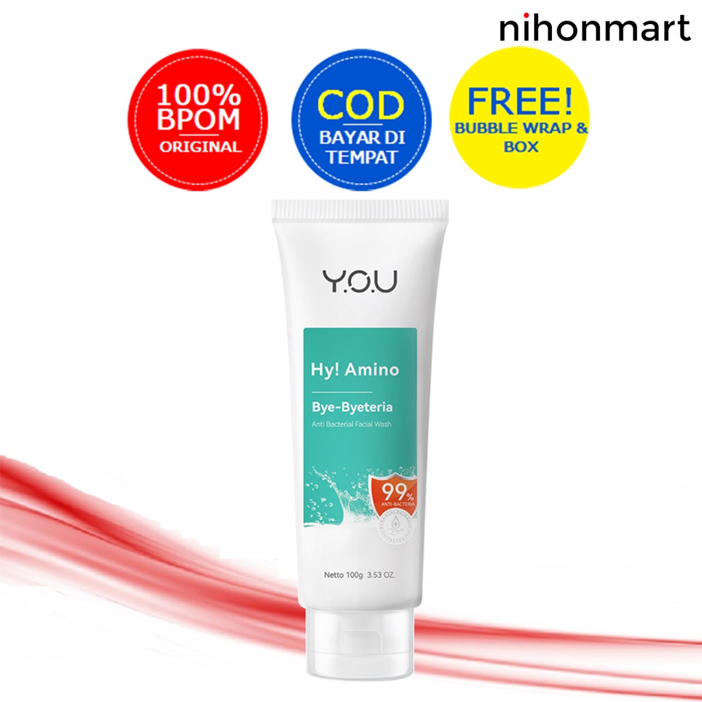 Jual YOU Hy! Amino Bye-Byeteria Anti Bacterial Facial Wash 100g ...