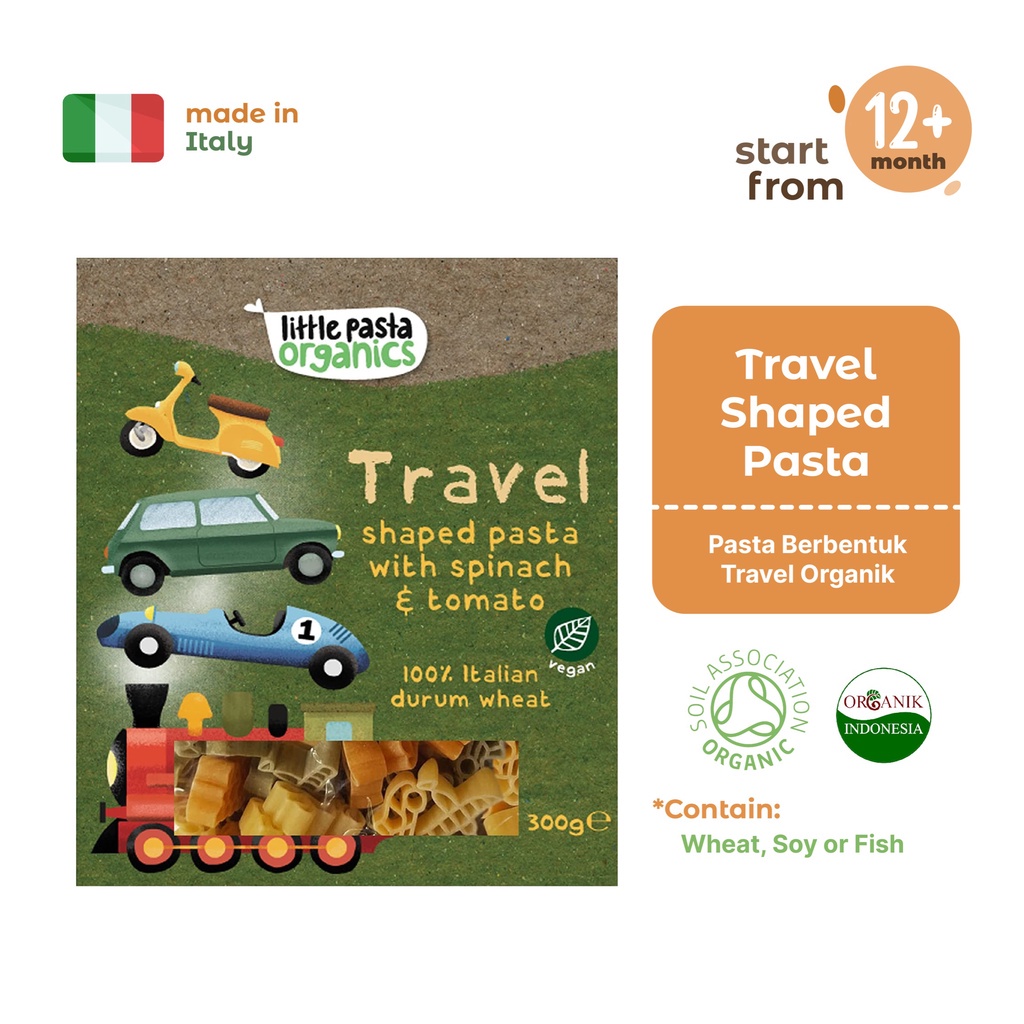 Jual Little Pasta Organics Travel Shaped Pasta 300gr | Shopee Indonesia