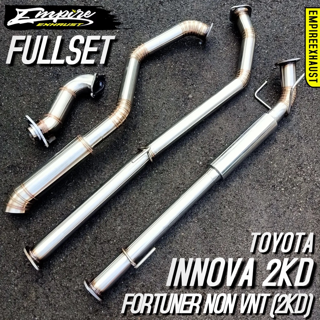 Jual Fullset Knalpot Mobil Racing Toyota Innova 2KD Fortuner Non VNT ...