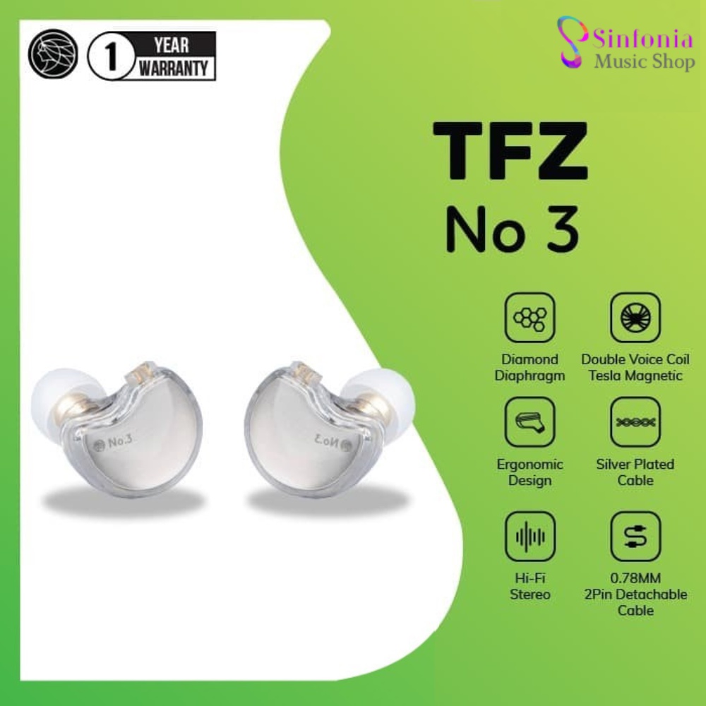 Jual TFZ No 3 Hi-End HiFi In Ear Monitor Earphone With Detachable Cable ...