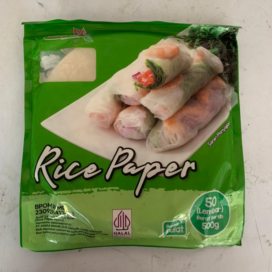 Jual Rice Paper round/Kulit lumpia By Javasuperfood 20 lembar | Shopee ...