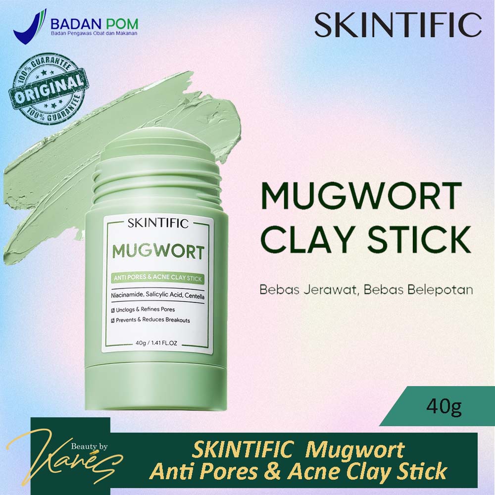 Jual SKINTIFIC Mugwort Acne Clay Stick Face Mask Masker Wajah Jerawat ...