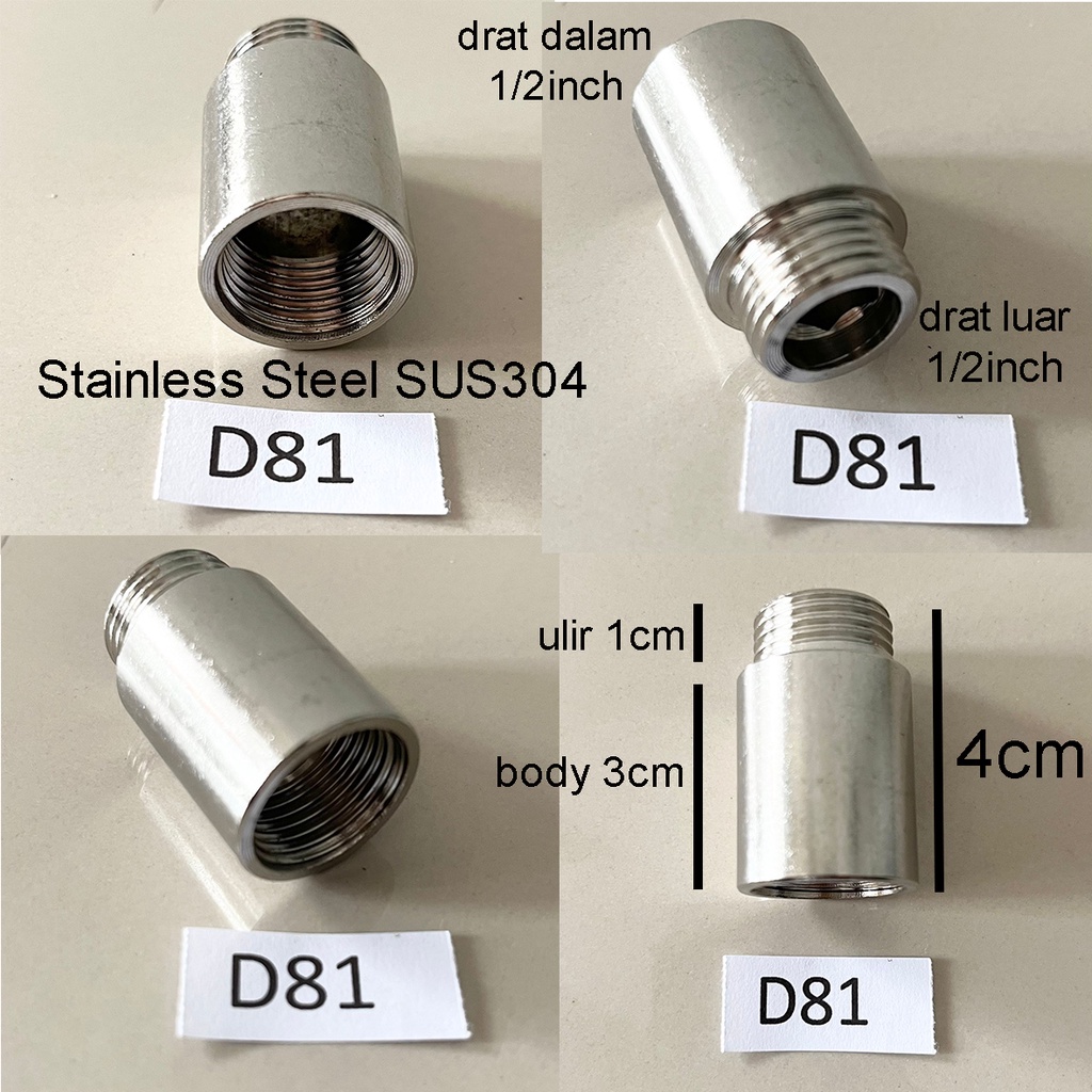 Jual Double Nepel Napple T L Sock Drat Luar Sok Sambungan Kran Keran Air | Shopee Indonesia