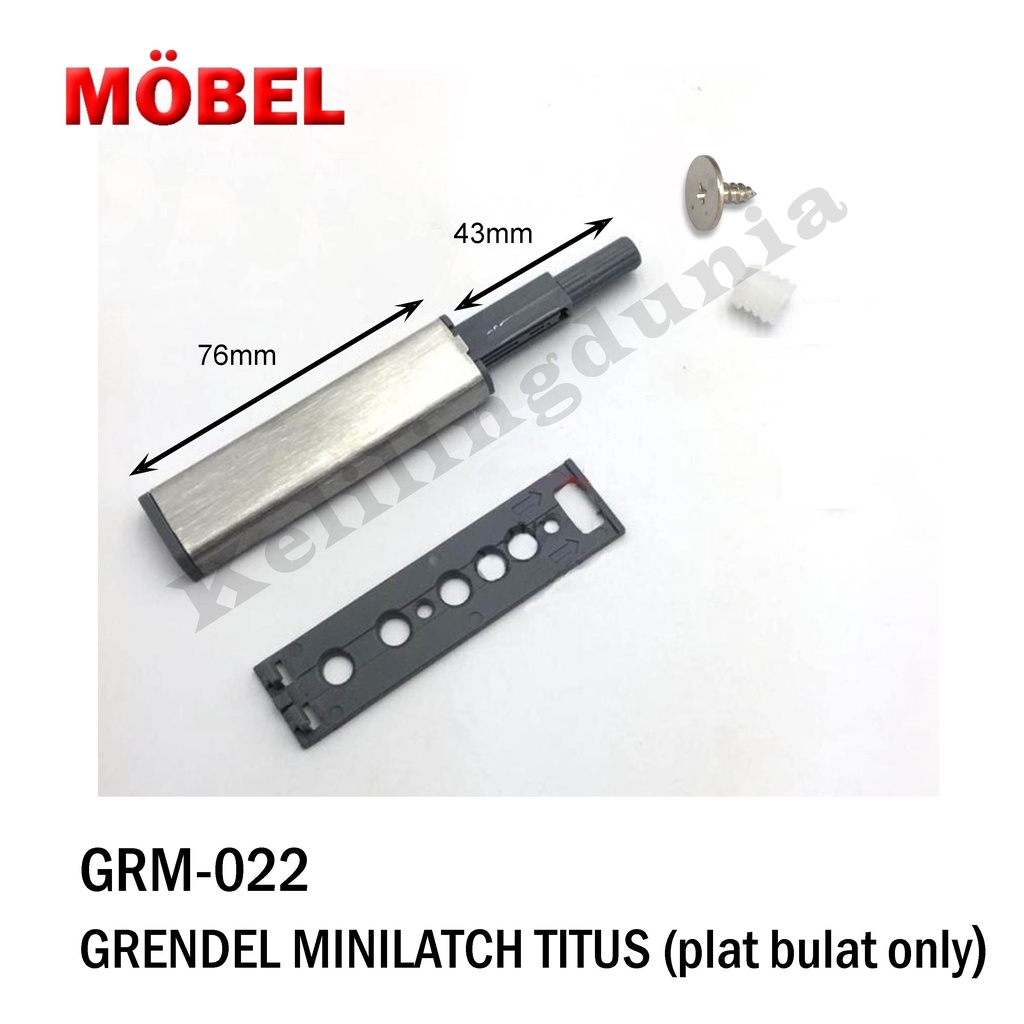 Jual Push to Open Tip On Catches Besi Magnet Plat Bulat Laci Pintu ...