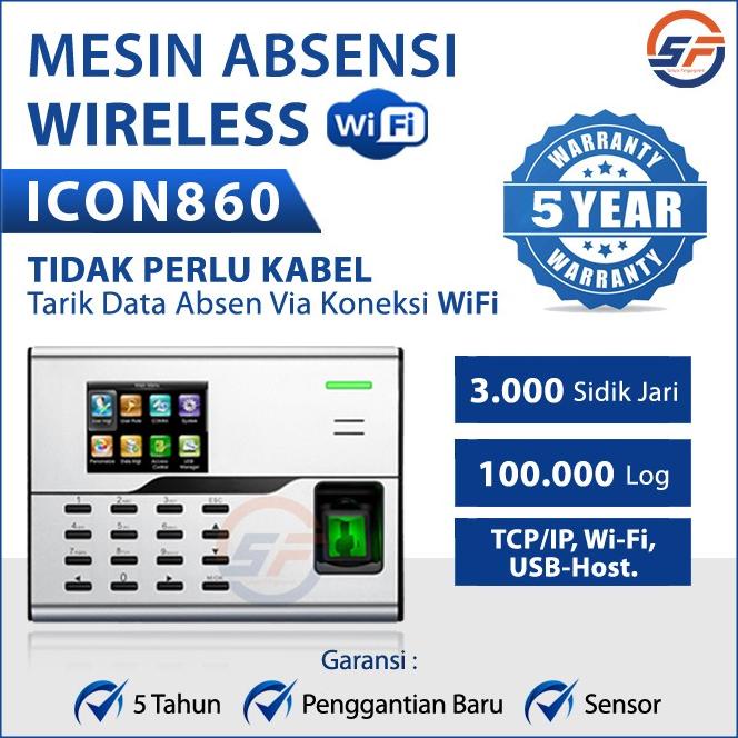 Jual Fingerprint Wi Fi | Mesin Absensi Wifi Icon 860 Mesin Absen ...