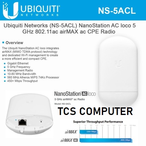 Jual Ubiquiti Loco5 ac Nanostation Loco ac 5GHz airMAX ac CPE | Shopee ...