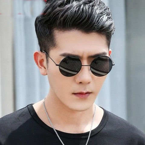 Jual Frame Kacamata Hitam Pria Bulat BOBOHO VIRAL Lensa UV Protection ...