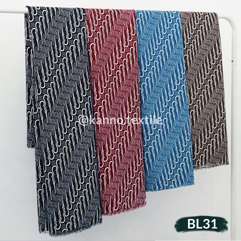 Jual KAIN BATIK HALUS BAHAN BSY SANWOS BL31 MOTIF PARANG LIRIS WARNA ...