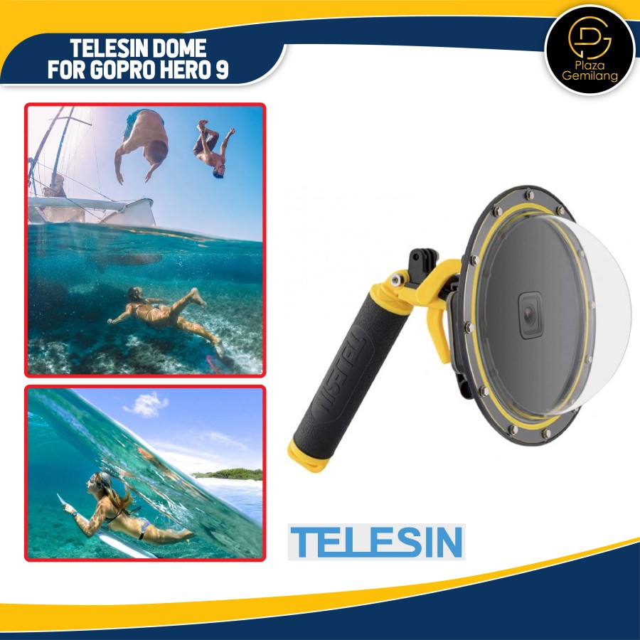 Jual TELESIN Dome Port 6 Inch Underwater 30m Photography For Gopro Hero ...