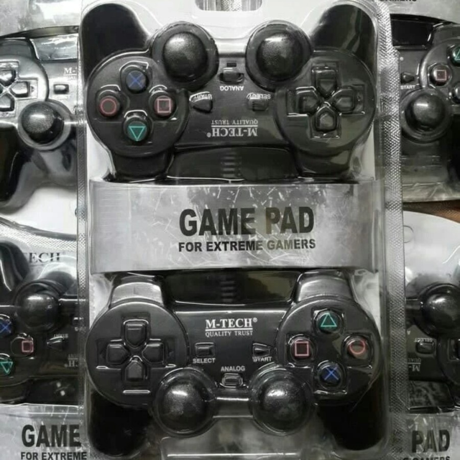 Jual GAMEPAD DOUBLE BLACK M-TECH USB / JOYSTICK GAME KOMPUTER MTECH ...