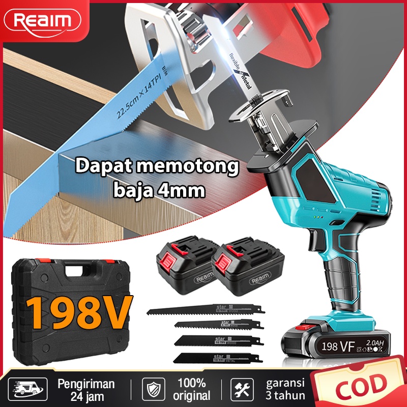 Jual Reaim Cordless Reciprocating Saw 198V Mini Chainsaw Cordless ...