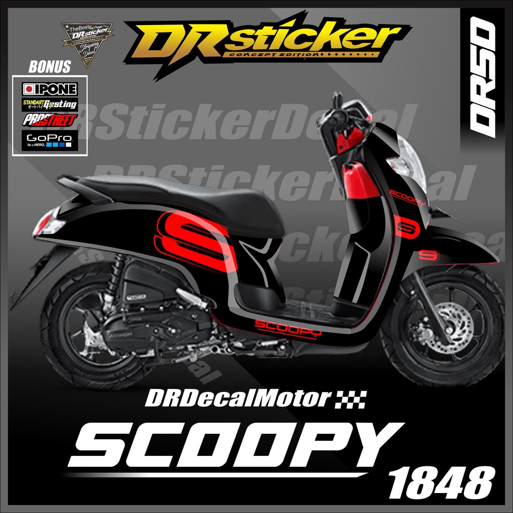 Jual Sticker Decal Motor Honda Scoopy 2016-2019 Sticker decal scoopy fullbody | Shopee Indonesia