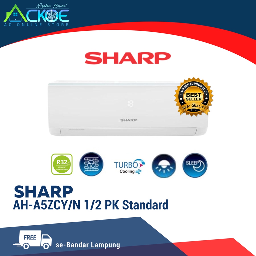 Jual AC SHARP AH-A5ZCY/N 1/2 PK LOW WATT - GARANSI RESMI FREE VACUUM | Shopee Indonesia