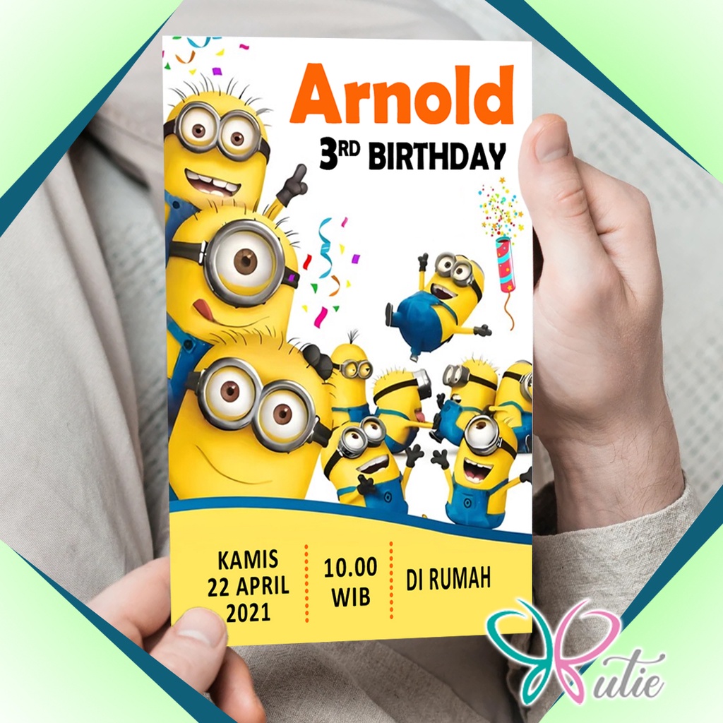 Jual UNDANGAN MINION 2-4 ULTAH ULANG TAHUN | Shopee Indonesia