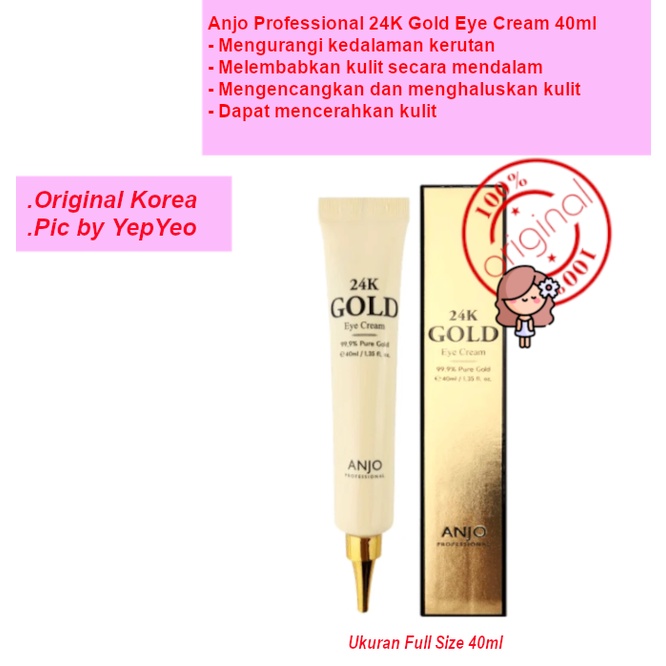 Jual Anjo Professional 24K Gold Eye Cream 40ml | Shopee Indonesia