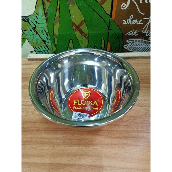 Jual Baskom stainless dalam super tebal merk "FUJIKA" diameter 20cm ...