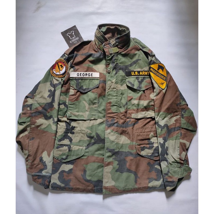 Jual Jacket M65 Woodland OG 107 Slant Pocket Jungle Fatigue Alpha Industries BDU US Army Vintage ...